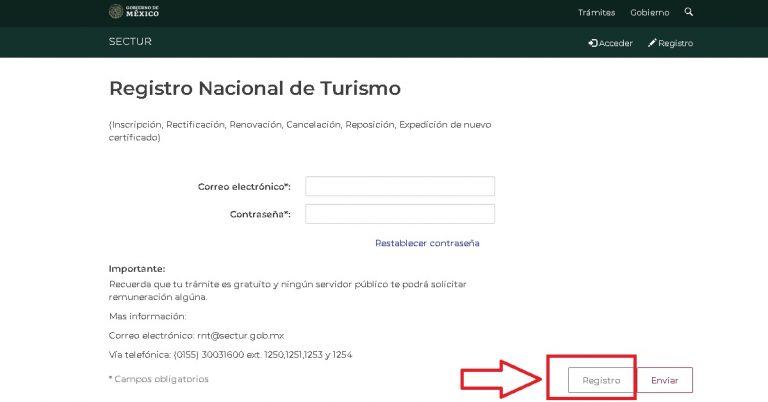 Requisitos para renovar la constancia de inscripción al RNT