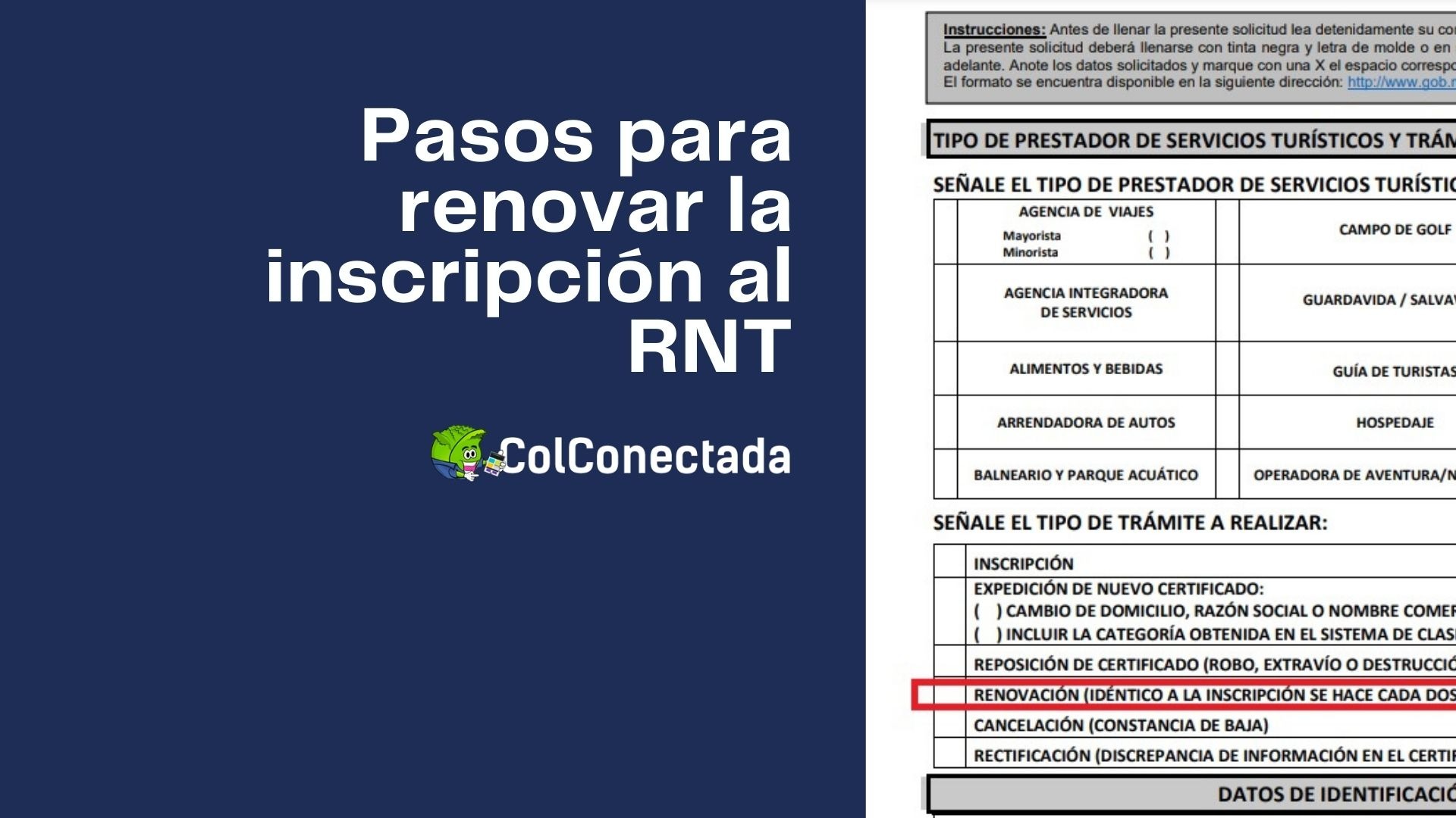 Requisitos para renovar la constancia de inscripción al RNT